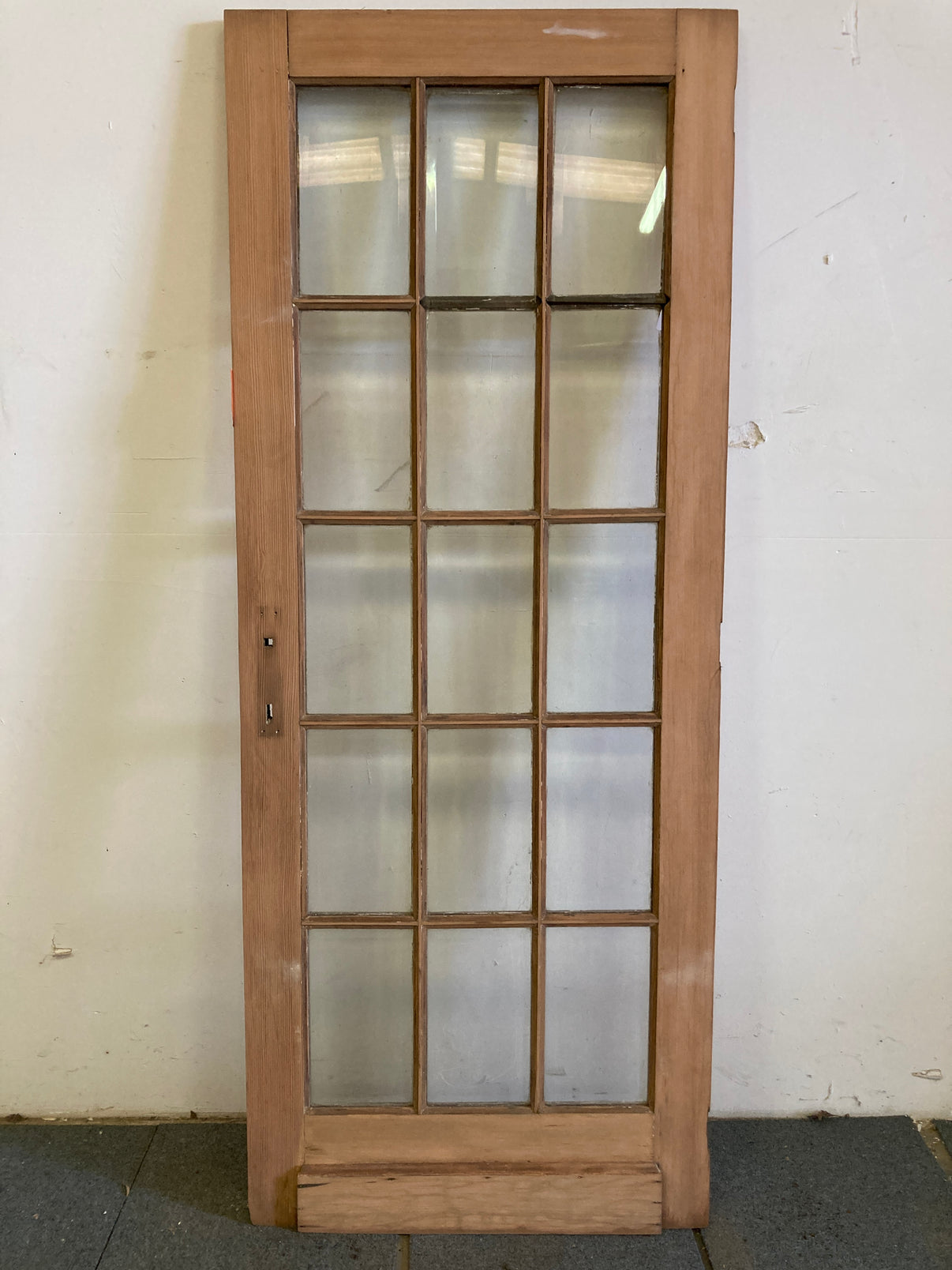 Houten binnendeur met glas - afgeschuurd (205 x 81) – Trovo